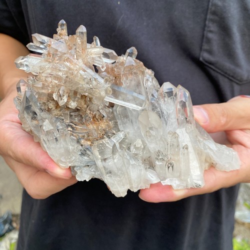 0.9lb Natural White Clear Quartz Crystal Cluster Raw Healing Specimen ...