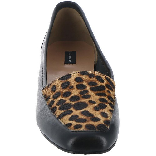 Array Womens Freedom Black Leather Loafers Shoes 10 Wide (C,D,W) BHFO ...