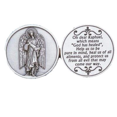 Archangel Raphael The Healer Pocket Token Italian Prayer Coin ...