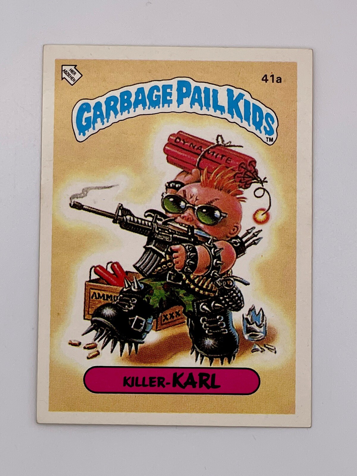 1985 Topps Garbage Pail Kids RARE GERMAN Test Set 41a KILLER KARL - EX ...