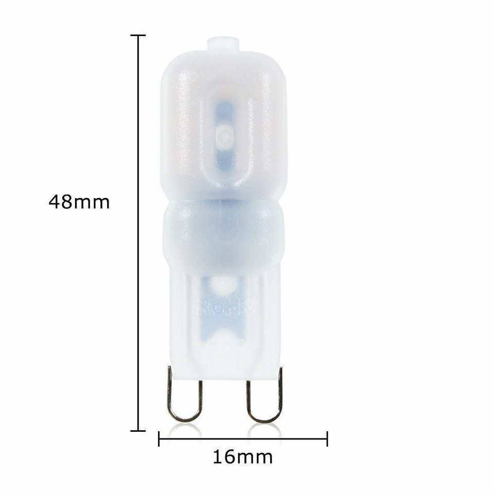 10 Pack G9 LED Capsule Light Bulb True Replacement For G9 Halogen Light ...