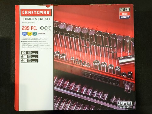 Craftsman 299-piece Ultimate Easy Read Deep Standard SAE Metric Socket ...