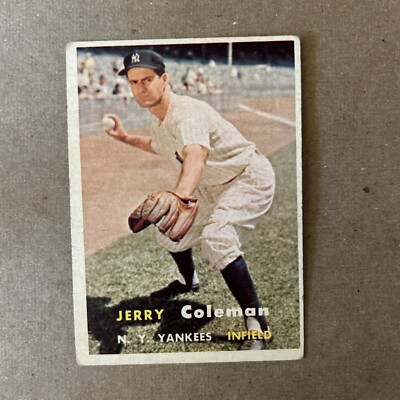 1957 Topps Baseball Jerry Coleman New York Yankees Card #192 | eBay