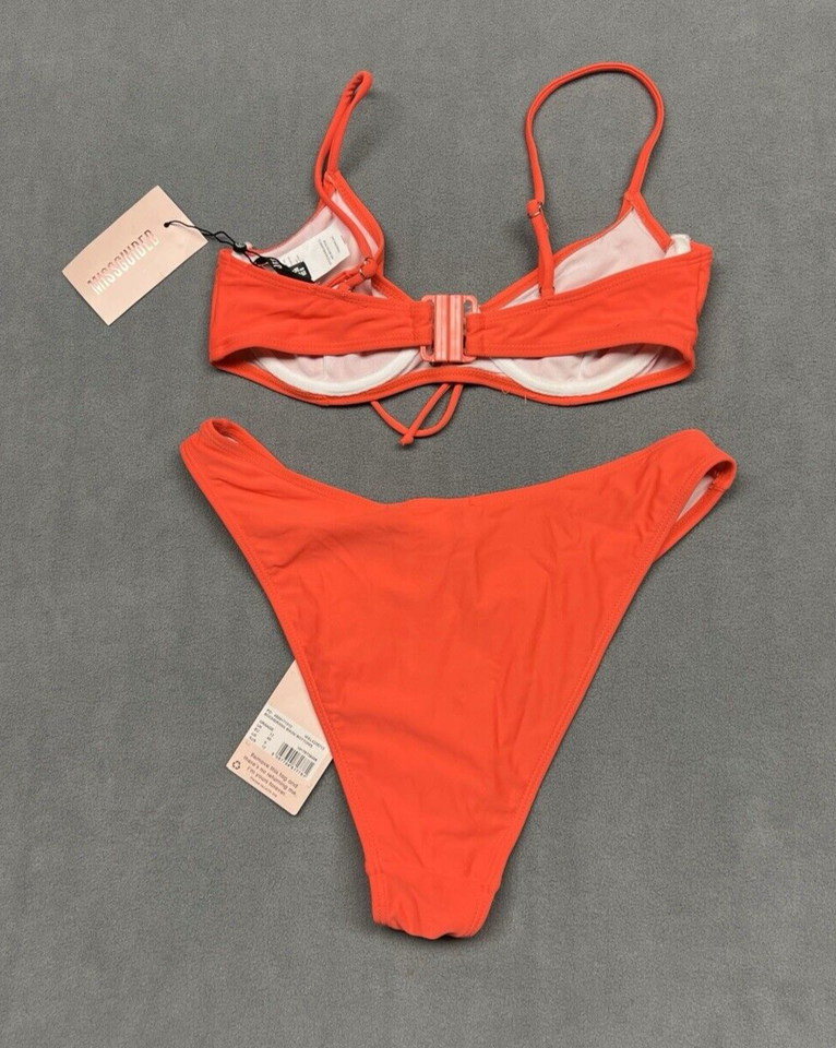 NWT Missguided Women's 2-piece Bikini Top size 6, Bottom 8, Coral ...
