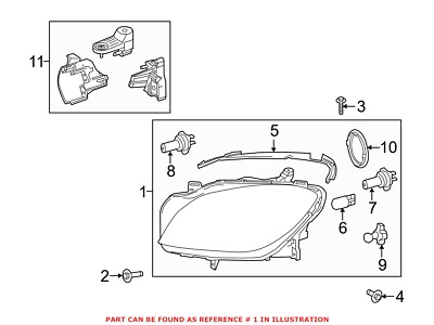 GENUINE MERCEDES Driver Left Halogen Headlight Assembly 1668202159 ...
