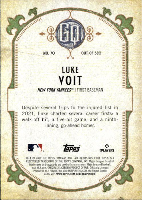 2022 Topps Gypsy Queen #70 Luke Voit | eBay