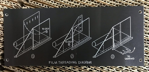 Shanklin N05-2750-001 FILM THREADING DIAGRAM / ALUMINUM PLATE / NEW OLD ...