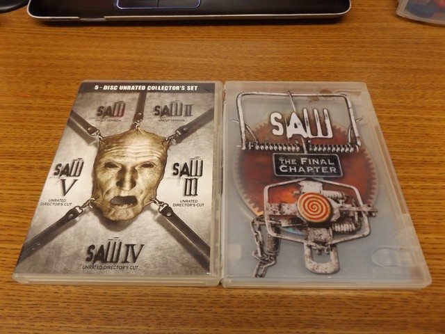 Saw 1,2,3,4,5 Unrated Collector's Set (DVD, 2009, 5-Discs) + The Final ...