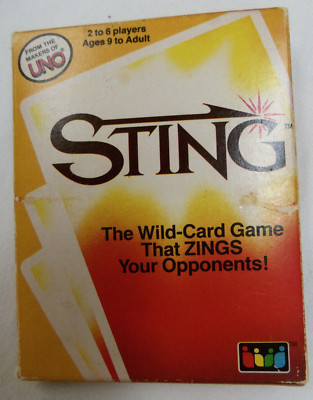 STING card game, complete in original box with original instructions ...