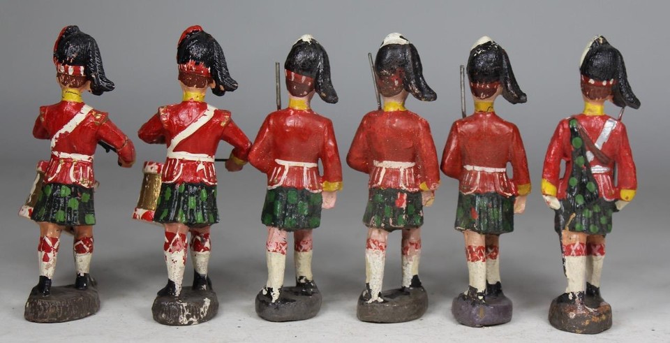 Elastolin Prewar Composition Gordon Highlanders Marching wOfficer ...