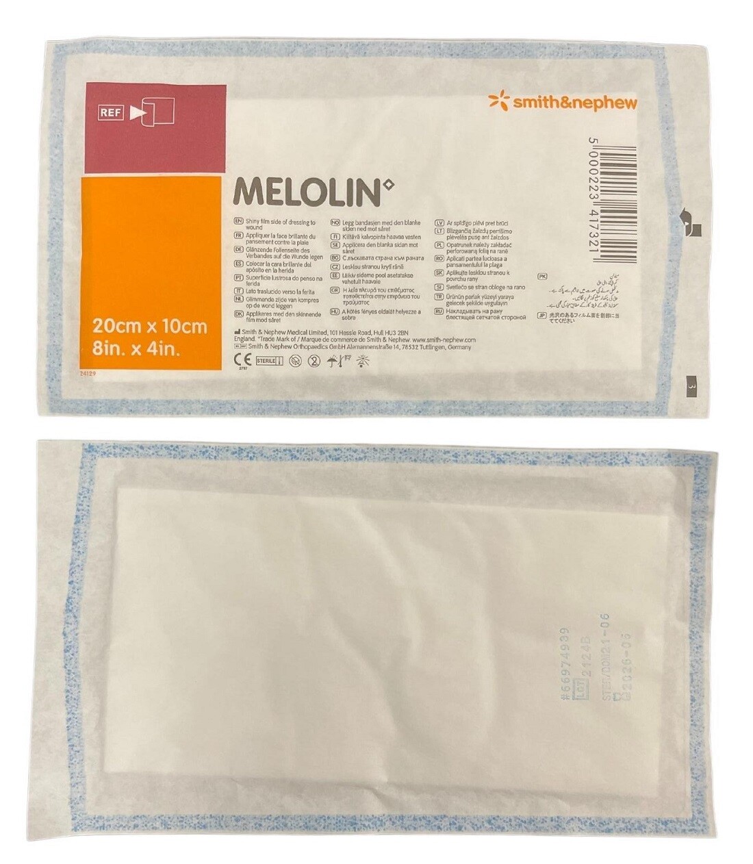 Melolin Low-Adherent Dressing 10Cmx20Cm Non Adhesive (66974939) 10pcs ...