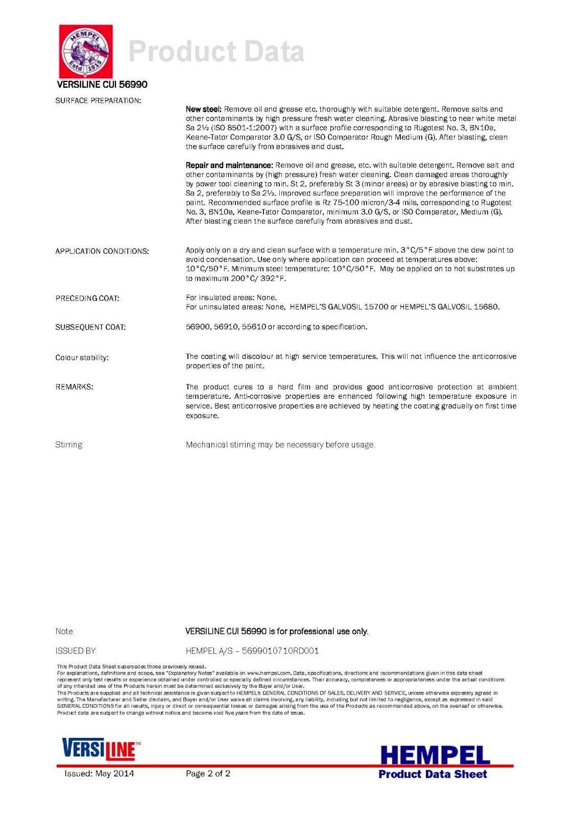 Hempel Versiline CUI 56990 Coating 1GL - Aluminum Color (EXP. 6/2022 ...