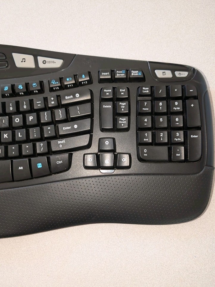 Logitech K350 Comfort Wave Wireless Keyboard Keyboard Only No Dongle | eBay