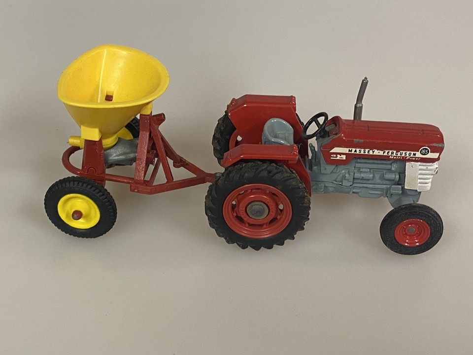 Corgi 66 Massey Ferguson 165 Tractor & Britains farm vicon spreader ...