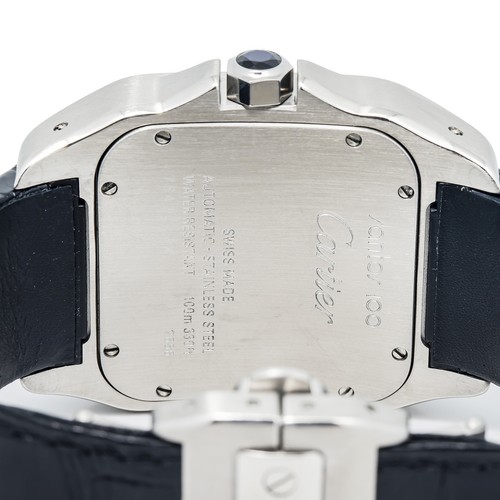 Cartier Santos 100 2656 W20073X8 MINT Stainless White Dial Auto Men's ...
