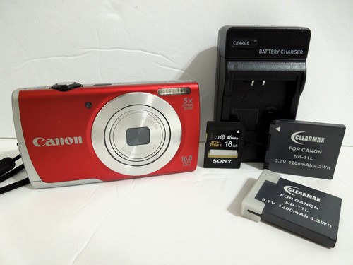 Canon PowerShot A2500 16.0MP Digital Camera - Red TESTED 13803238655 | eBay