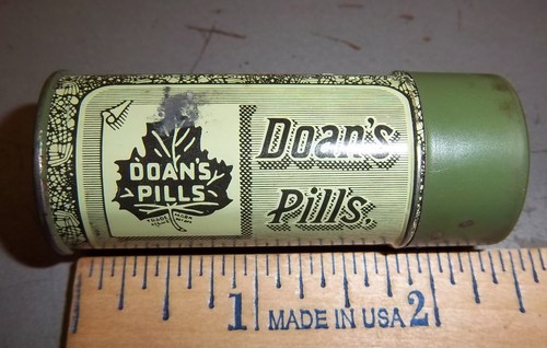 Vintage Doans Pills tin, Mild diuretic - great graphics & colors ...