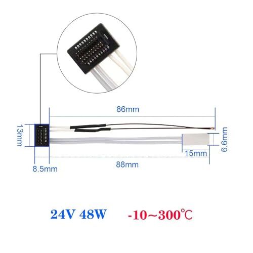 3D Printer Accessories 100K Thermistor Temp Sensor and For Lab P1P/P1S ...