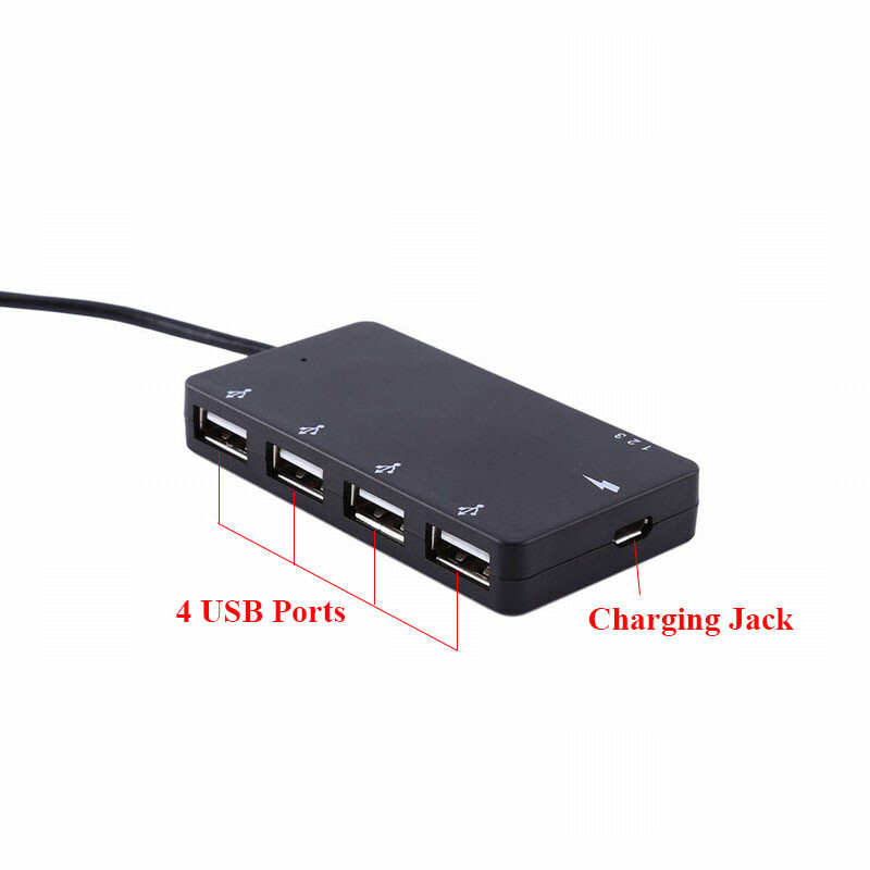 Micro USB OTG 4 Port Hub Power Charging Adapter Cable For Samsung ...