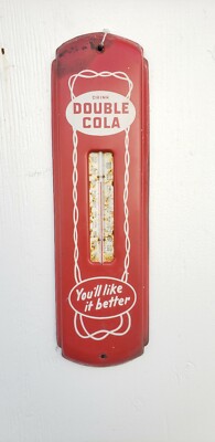 Vintage advertising original double cola thermometer | eBay