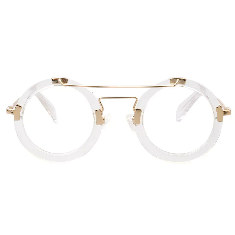 Funky Women Eyeglasses Frames Men Round Eyewear Vintage Glasses Frame ...
