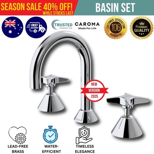 Caroma WELS 5 Star 6L/min Elegance II Basin Set, Water saving design ...