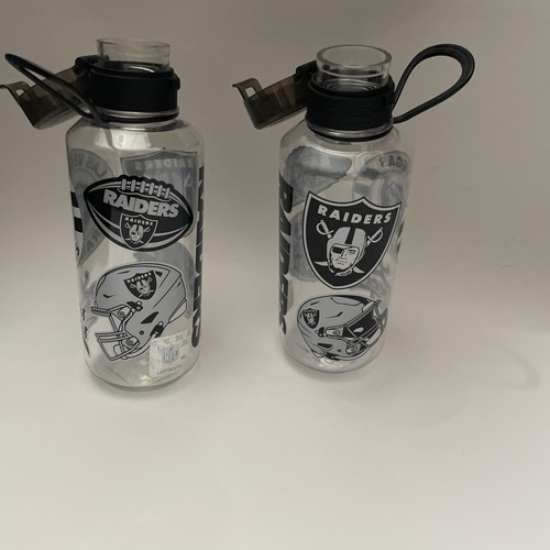New Las Vegas Raiders 16.oz Water Bottle NFL Licensed Flip Top Carry ...