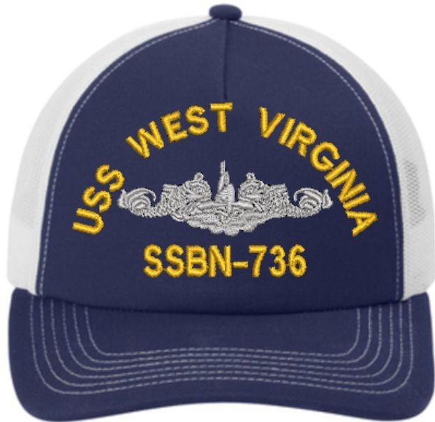 USS WEST VIRGINIA SSBN-736 SHIP HAT CAP. US NAVY. NEW. SHIP HAT | eBay