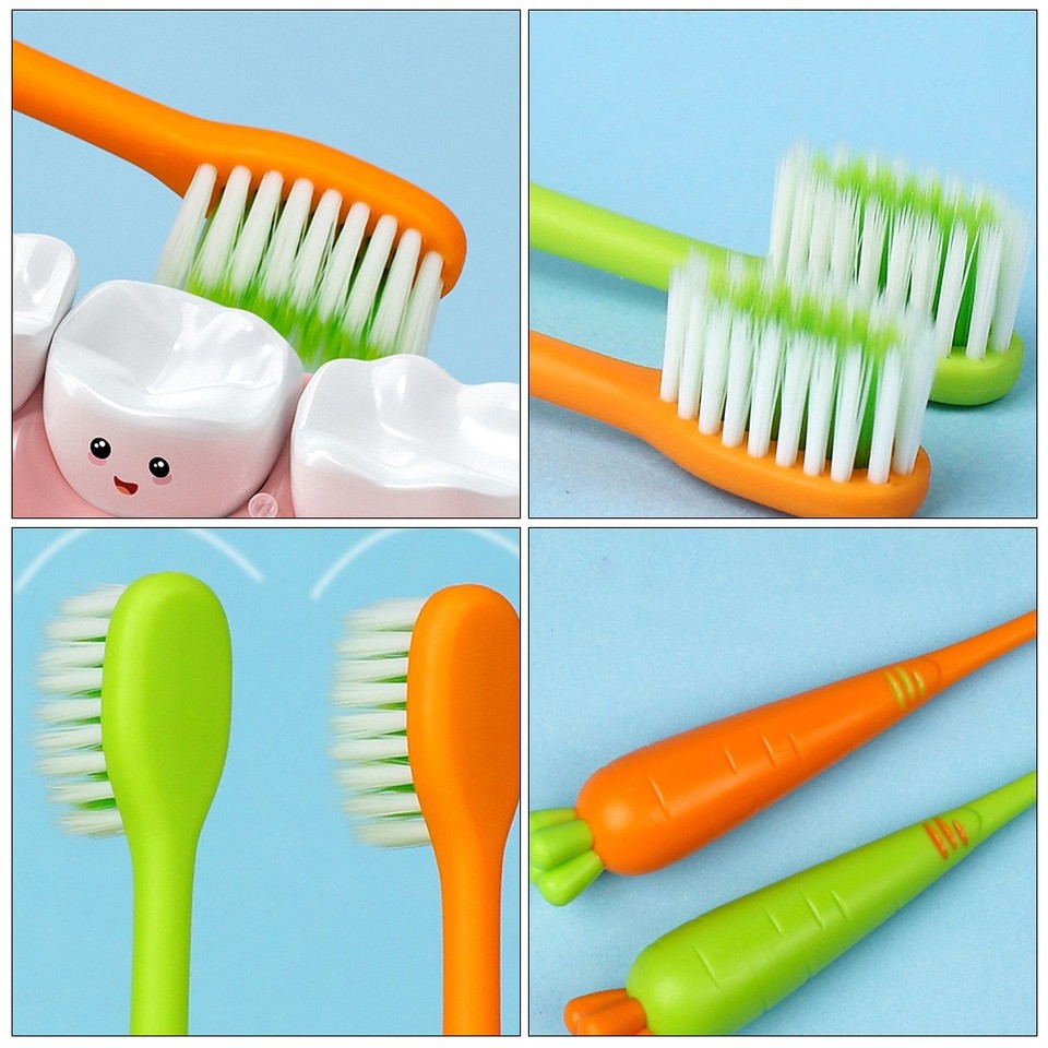 4 Pcs Baby Tooth Brush Extra Soft Toothbrush Kids Manual Children ...