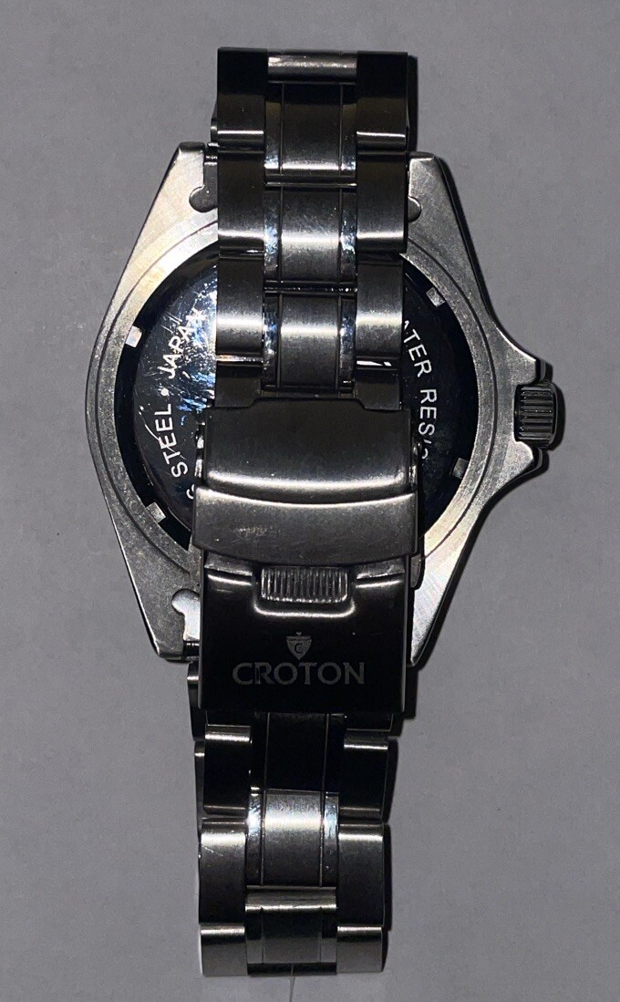 Croton Aquamatic CA301159 Green Bezel Stainless Men's 43mm Watch ...