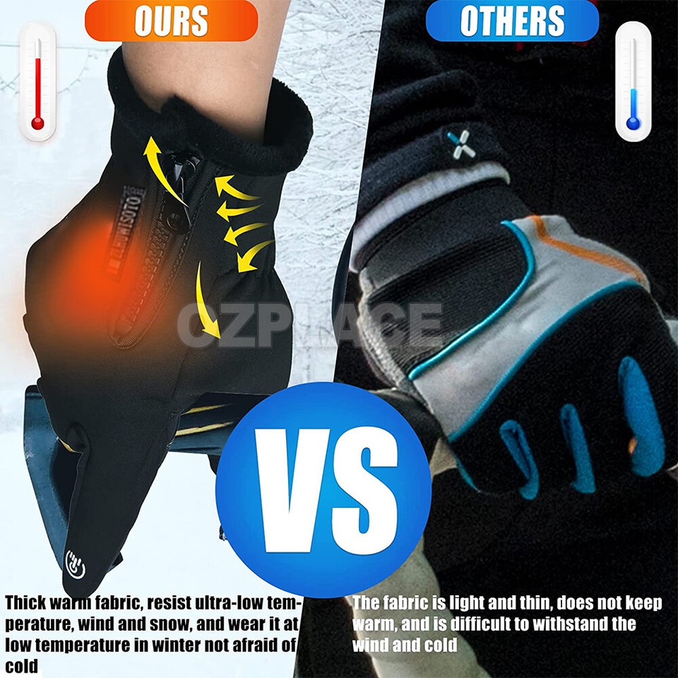Winter Gloves Waterproof Thermal Touch Screen Thermal Windproof Warm ...