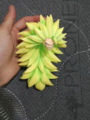 CUSTOM Dragon Ball SH Figuarts super saiyan3 ssj3 broly head sculpture ...