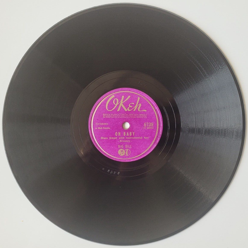 Big Bill Broonzy 78rpm Okeh Records #6739 When I Get To Thinking / Oh ...