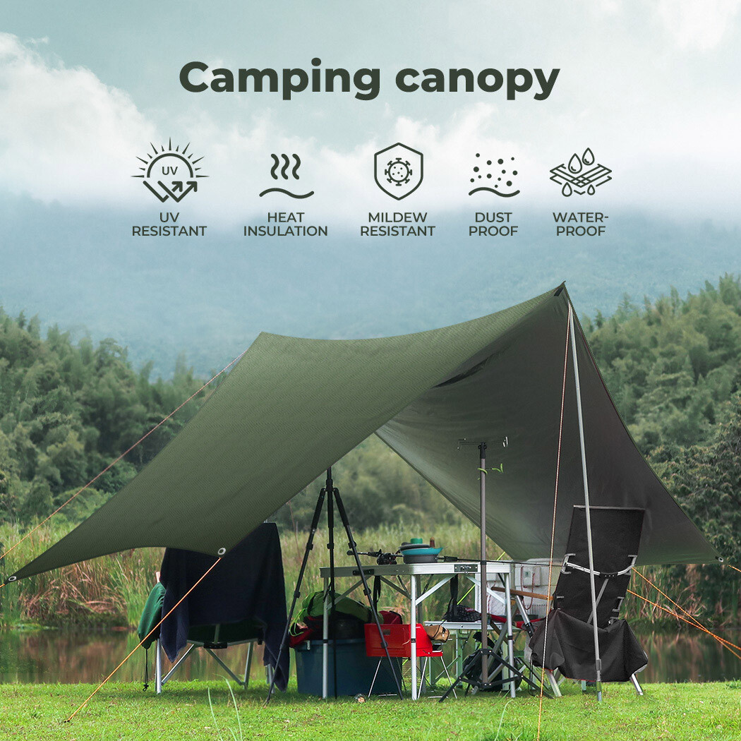 Manan Army Tarp Heavy Duty 400GSM Tarpaulin Canvas Cover Waterproof Sun ...