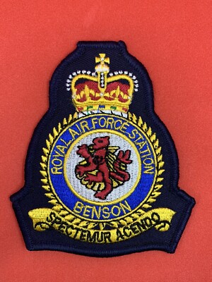 RAF Benson Station Badge Royal Air Focre Squadron Machine Embroidered ...