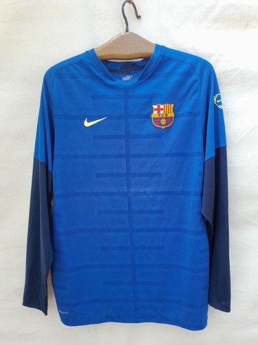 FC Barcelona Nike 2009 10 Training Shirt Men's Large Blue Drills Traing ...