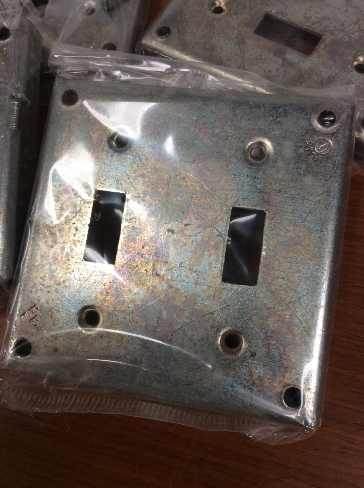 (6) 4” Square 1/2" Raised Double Switch Industrial Surface Covers | eBay