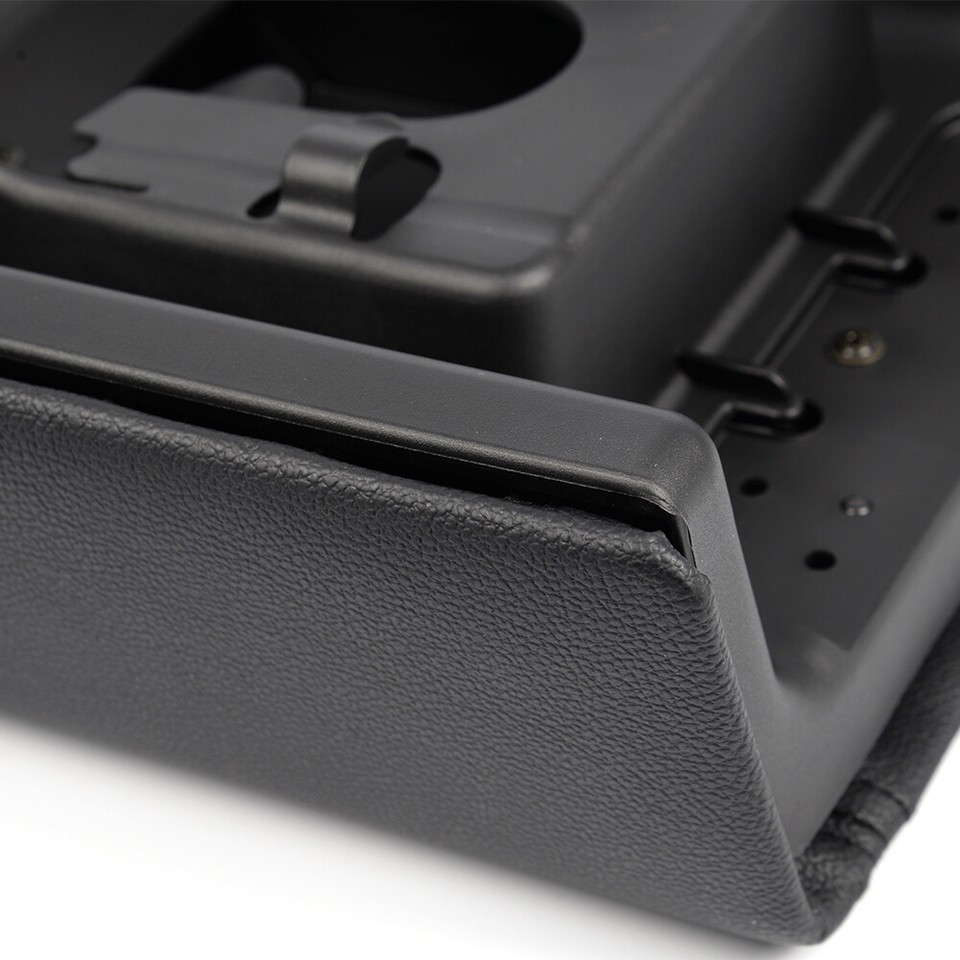 Black Leather Center Console Arm Rest Lid Cover Pad Fit For 04-08 Ford ...