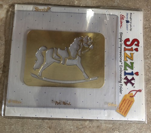 Ellison SIZZIX #38-9568 ROCKING HORSE Brass Stencil & Folder ~ 2003 | eBay