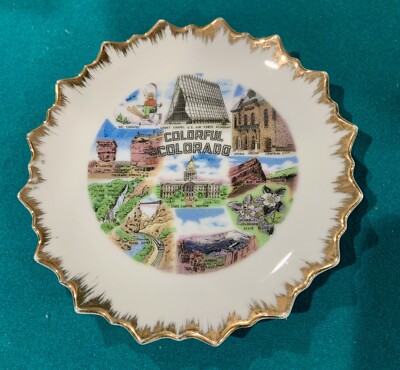 Vintage Colorful Colorado Souvenir Plate 6” | eBay