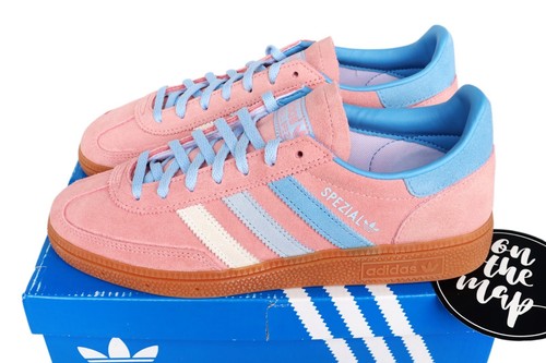 Adidas Handball Spezial Semi Pink Light Blue Sky Gum UK 4 5 6 7 8 US ...