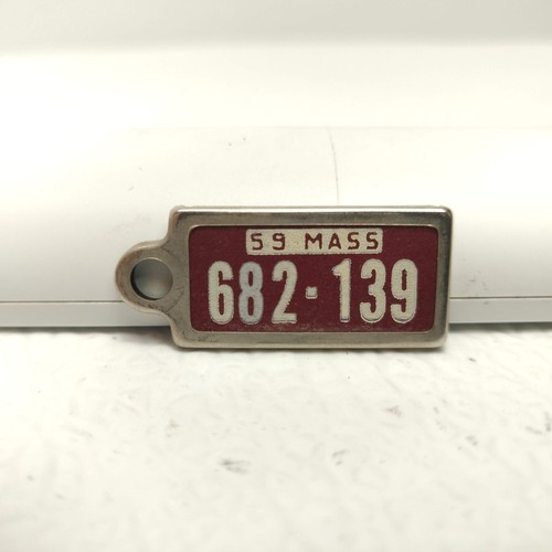 RARE VTG Disabled Veterans Mini License Plate Key Chain Ring ...