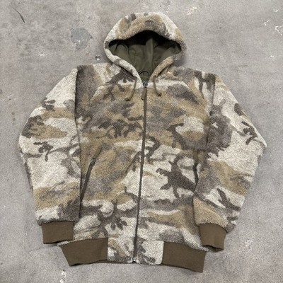 Cabela's Men's Berber Fleece Windshear High Plains Camo Hooded Jacket M ...