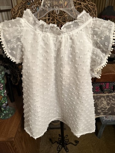 THML women’s POM Ruffle top size medium new with tags | eBay