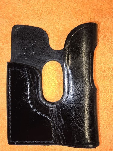 Vintage Tex Shoemaker, Black Leather, RH Wallet GUN 380 Pocket Holster ...