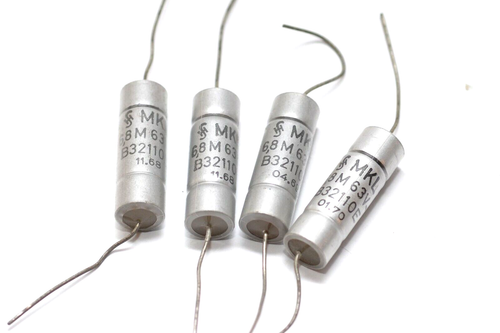 4x Siemens MKL B32110E High End Kondensator, 6.8 µF / 63 V, Audio ...