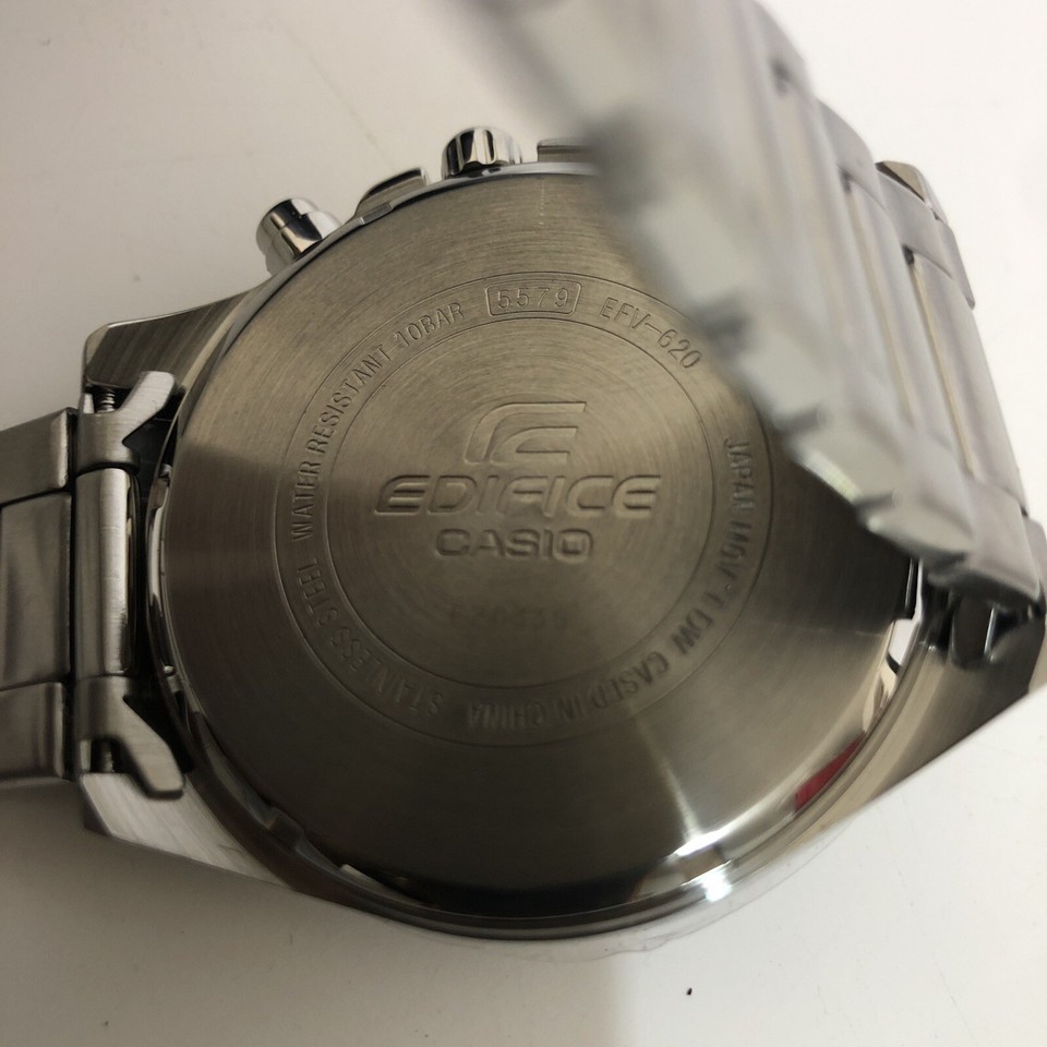 Men's Casio Edifice Chronograph Steel Watch EFV620D-1A4 with Case | eBay
