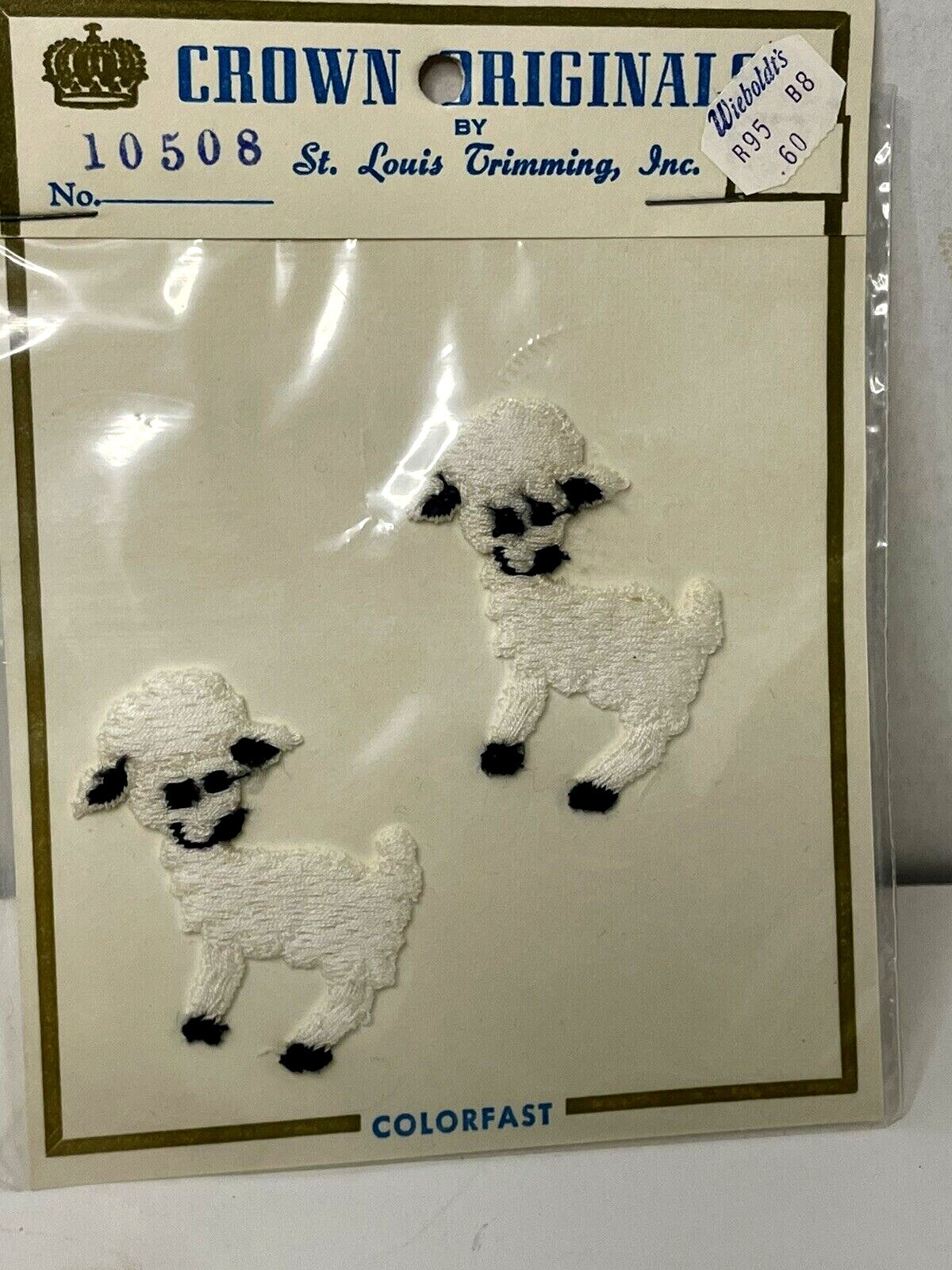 VINTAGE, RETRO, EMBROIDERED PATCHES, WHITE LAMB | eBay