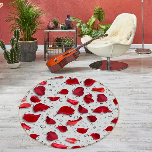 3D Red Rose Petals ZHUA3296 Game Non Slip Rug Mat Photo Carpet Zoe ...