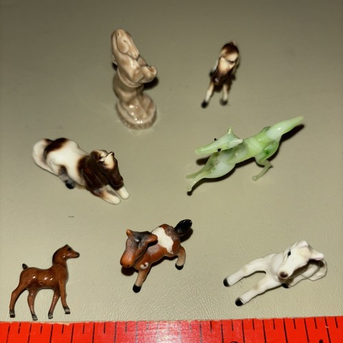 Miniature Horse Figures Very Tiny Glass Bone China Wade | eBay